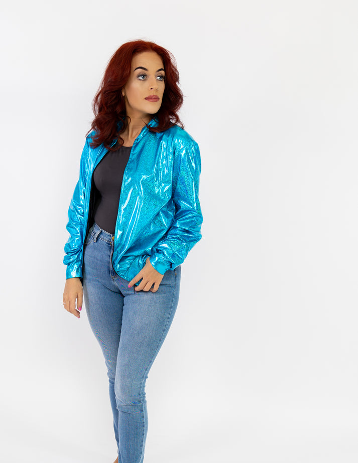 Turquoise Holographic Jacket – Toast & Tonic
