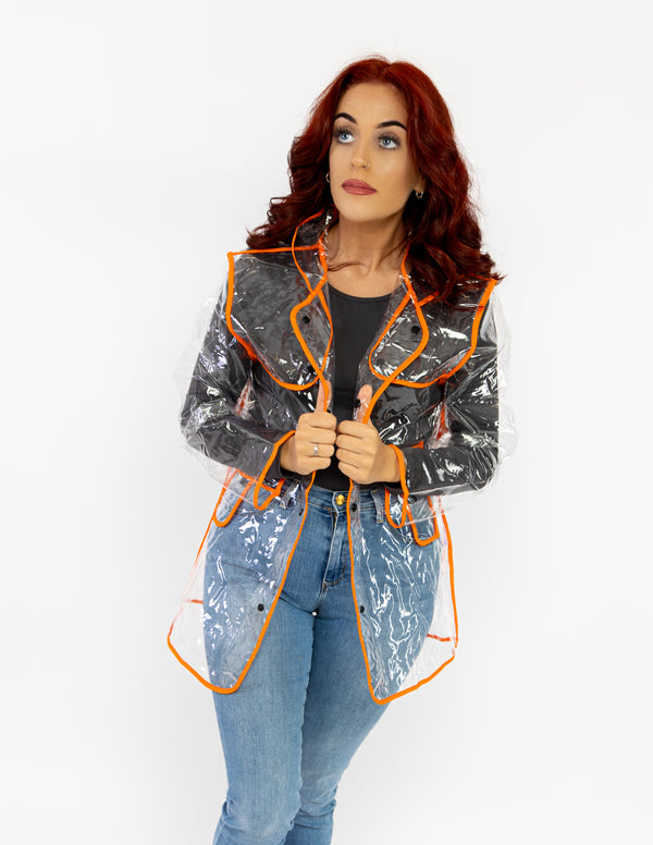 Clear Rain Mac - Multi-coloured Edging – Toast & Tonic